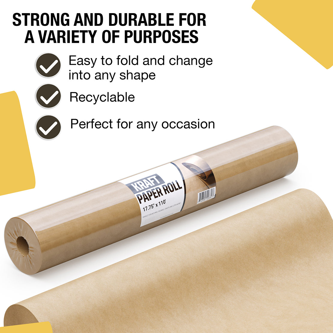 17.75 In. x 110 Ft. Light Brown Craft Paper Roll