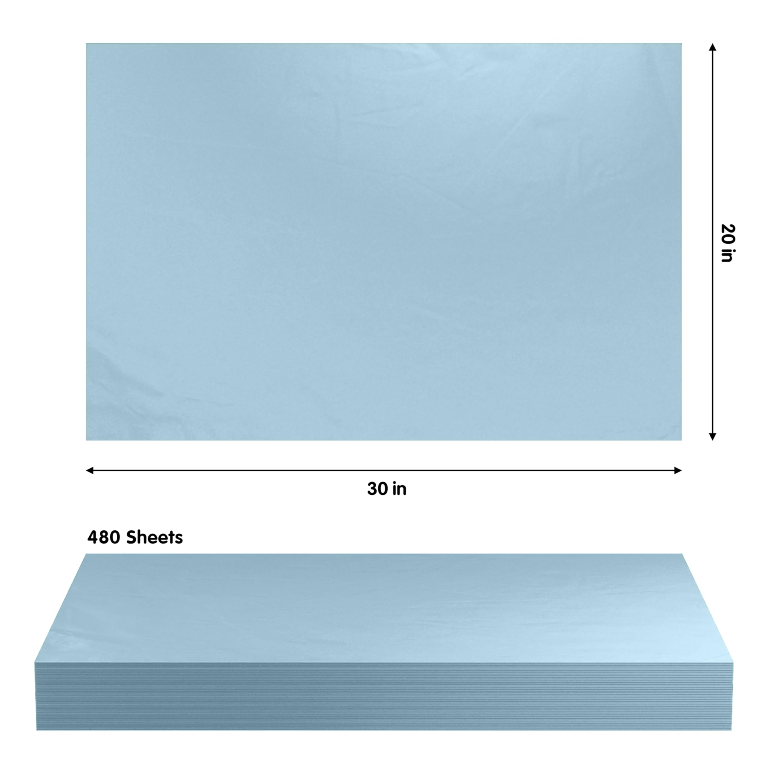 Light Blue Tissue Reams - 480 Ct.