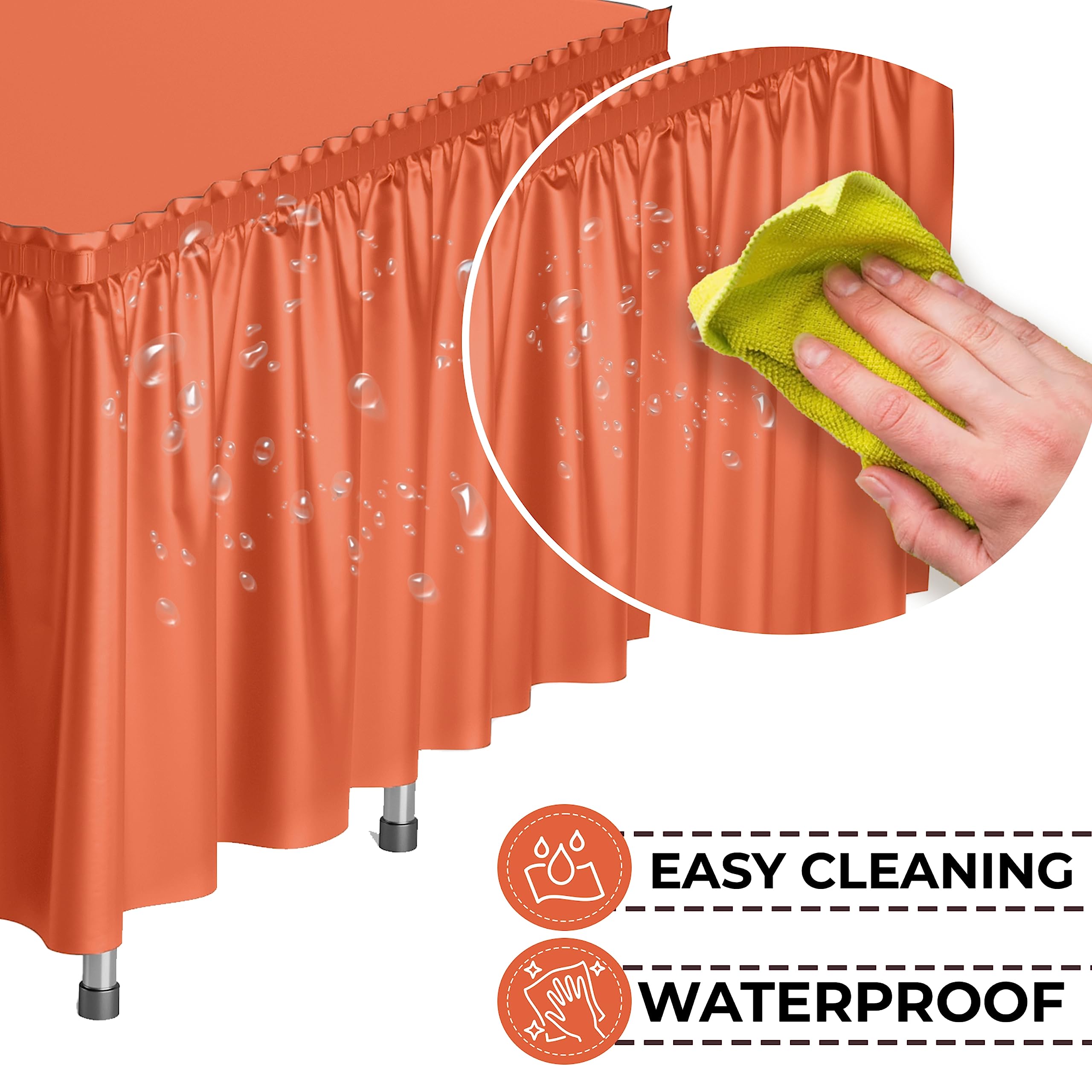 Orange Table Skirt