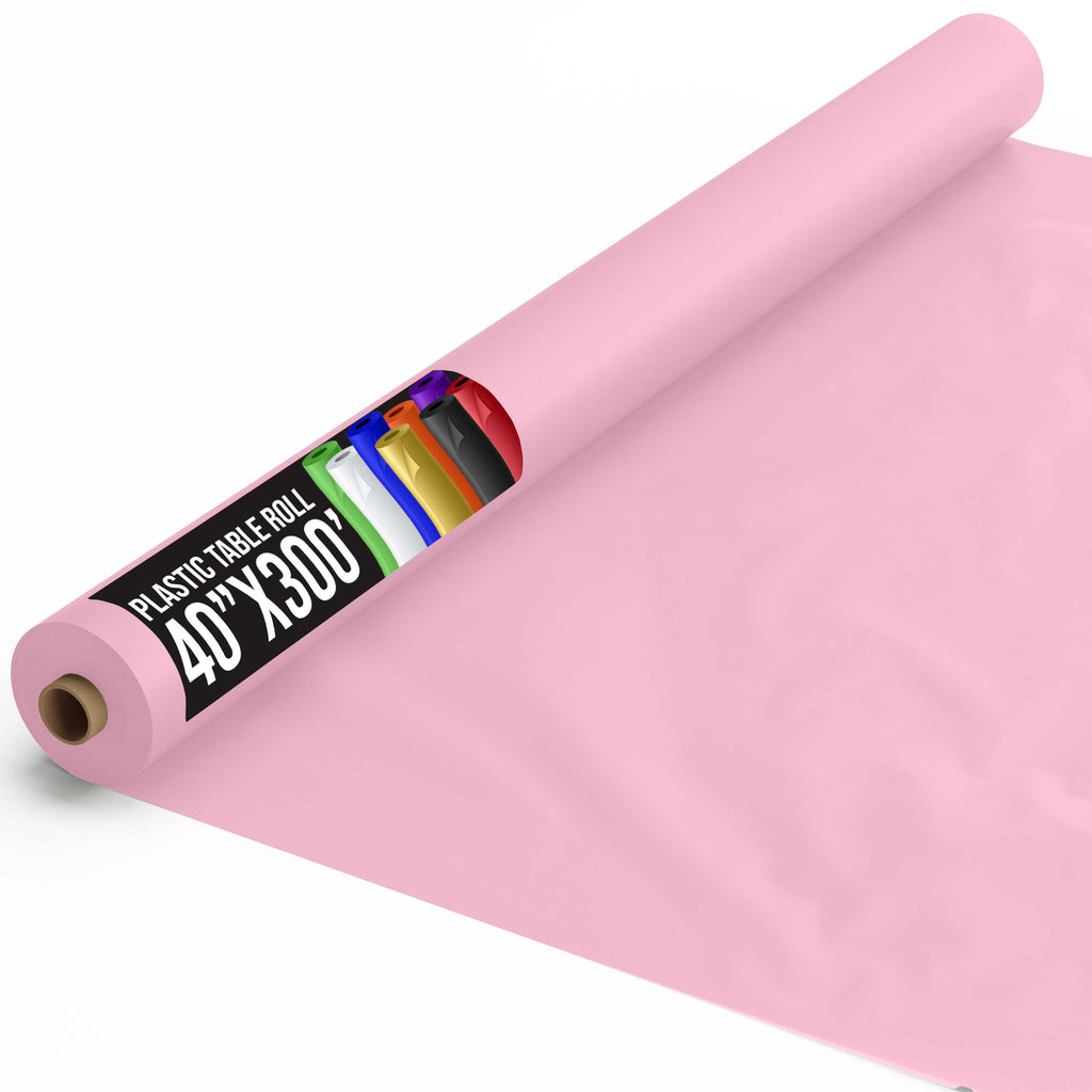 Premium 40 in. x 300' Pink Banquet Table Roll