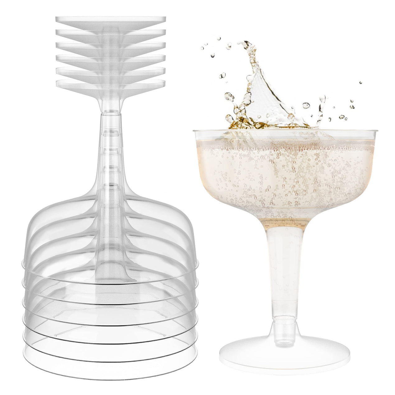 Disposable Plastic Champagne Flutes | Plastic Flute Glasses
