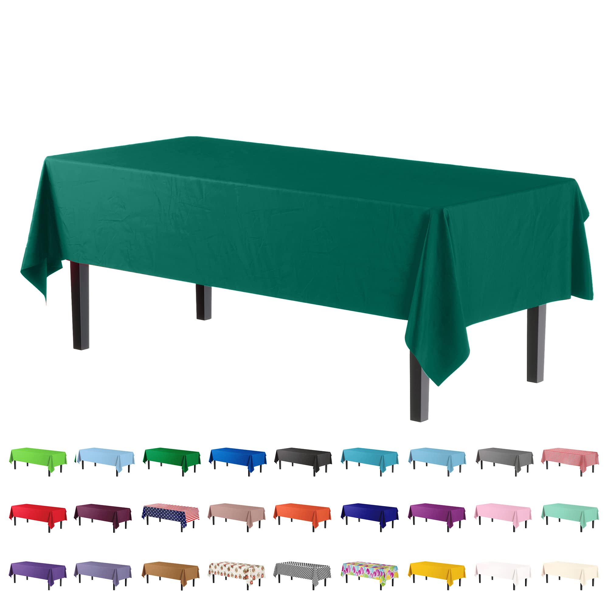 Premium Dark Green Plastic Table Cover