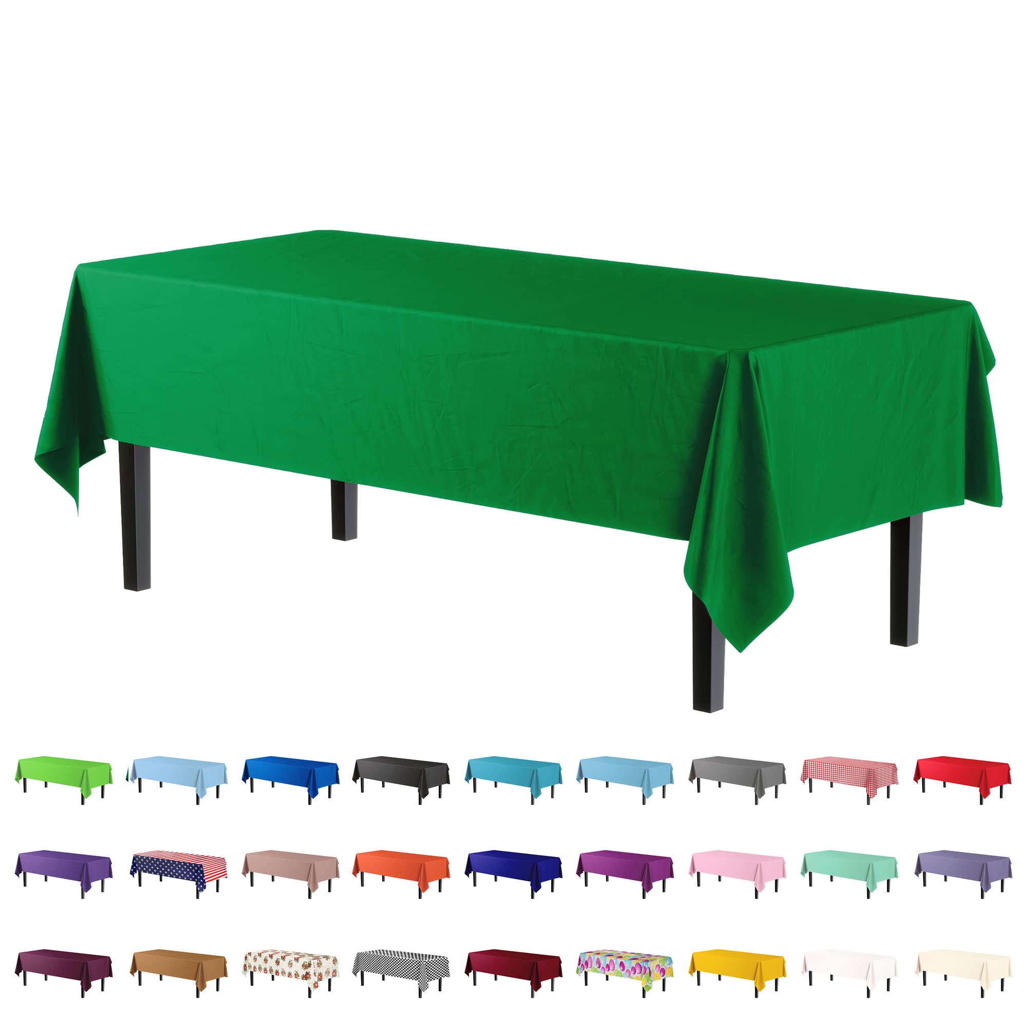 Premium Emerald Plastic Table Cover