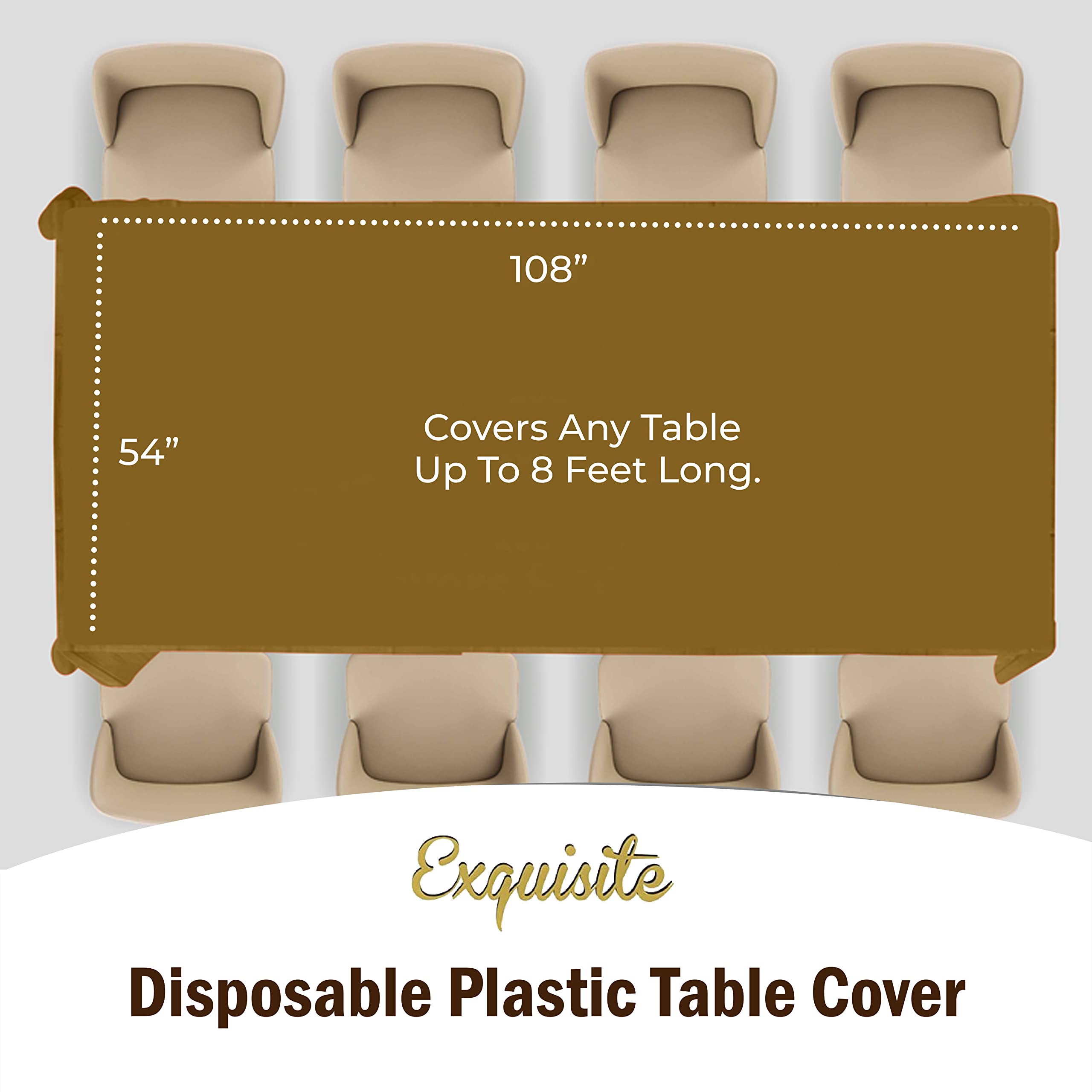 Premium Gold Plastic Table Cover