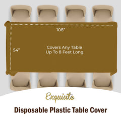 Premium Gold Plastic Table Cover