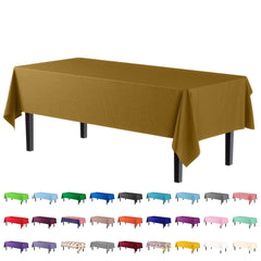 Premium Gold Plastic Table Cover