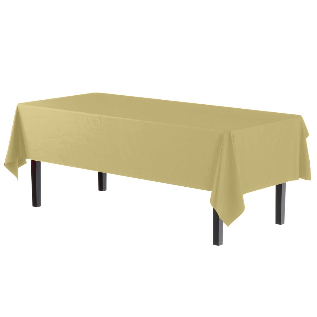 Premium Light Yellow Plastic Table Cover