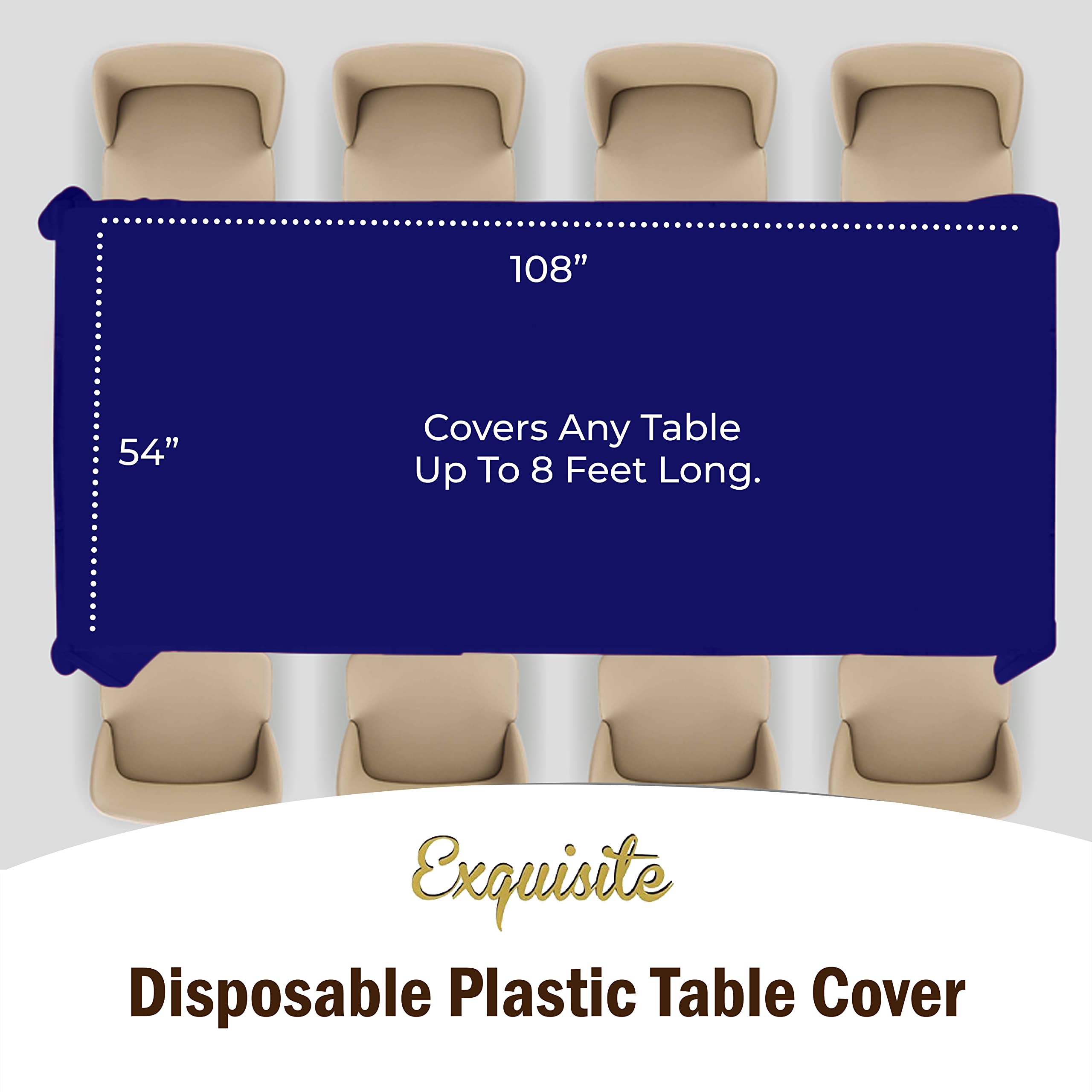 Navy Plastic Tablecloths