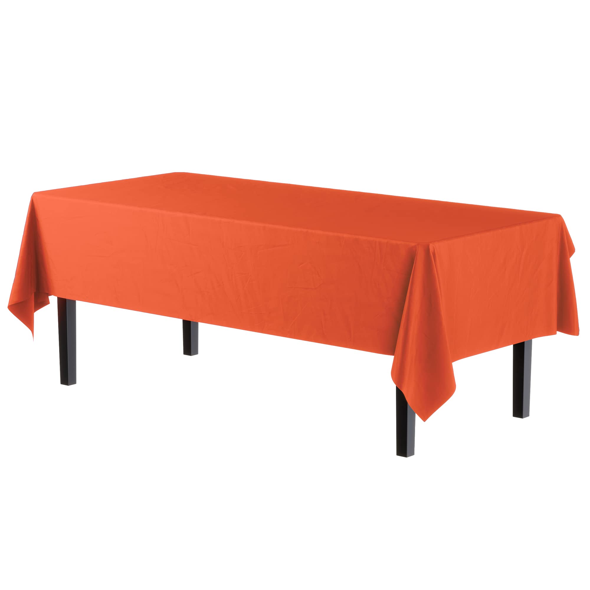 Premium Orange Plastic Table Cover