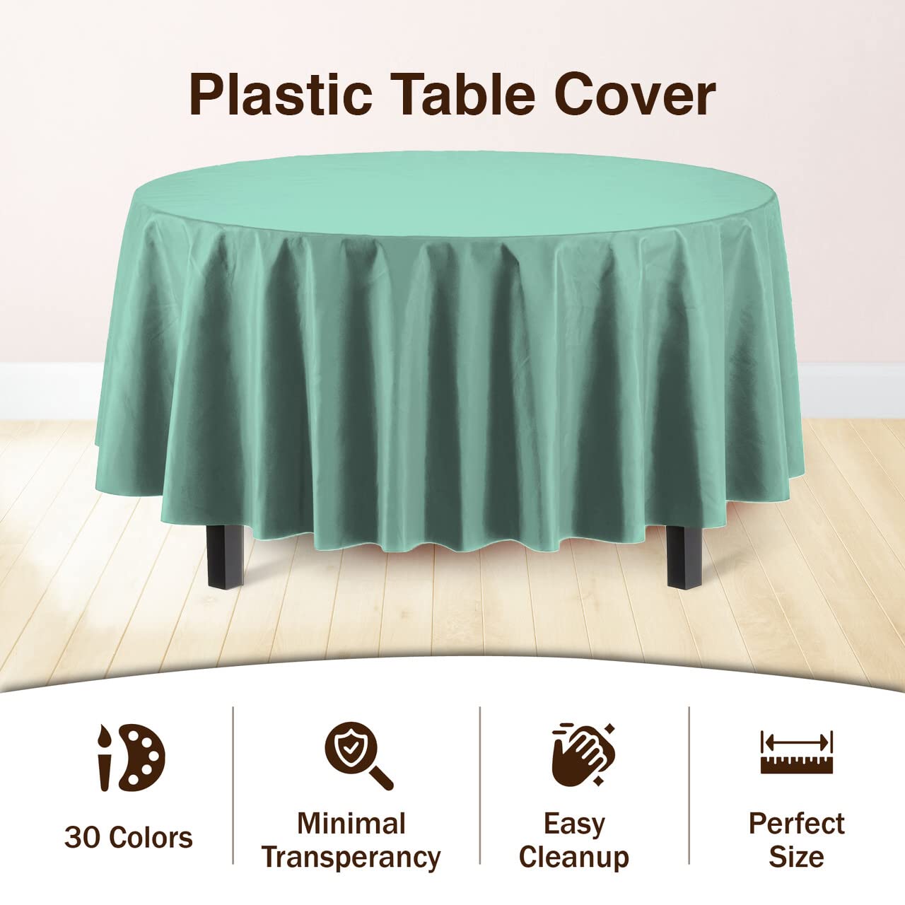 Premium Round Mint Table Cover