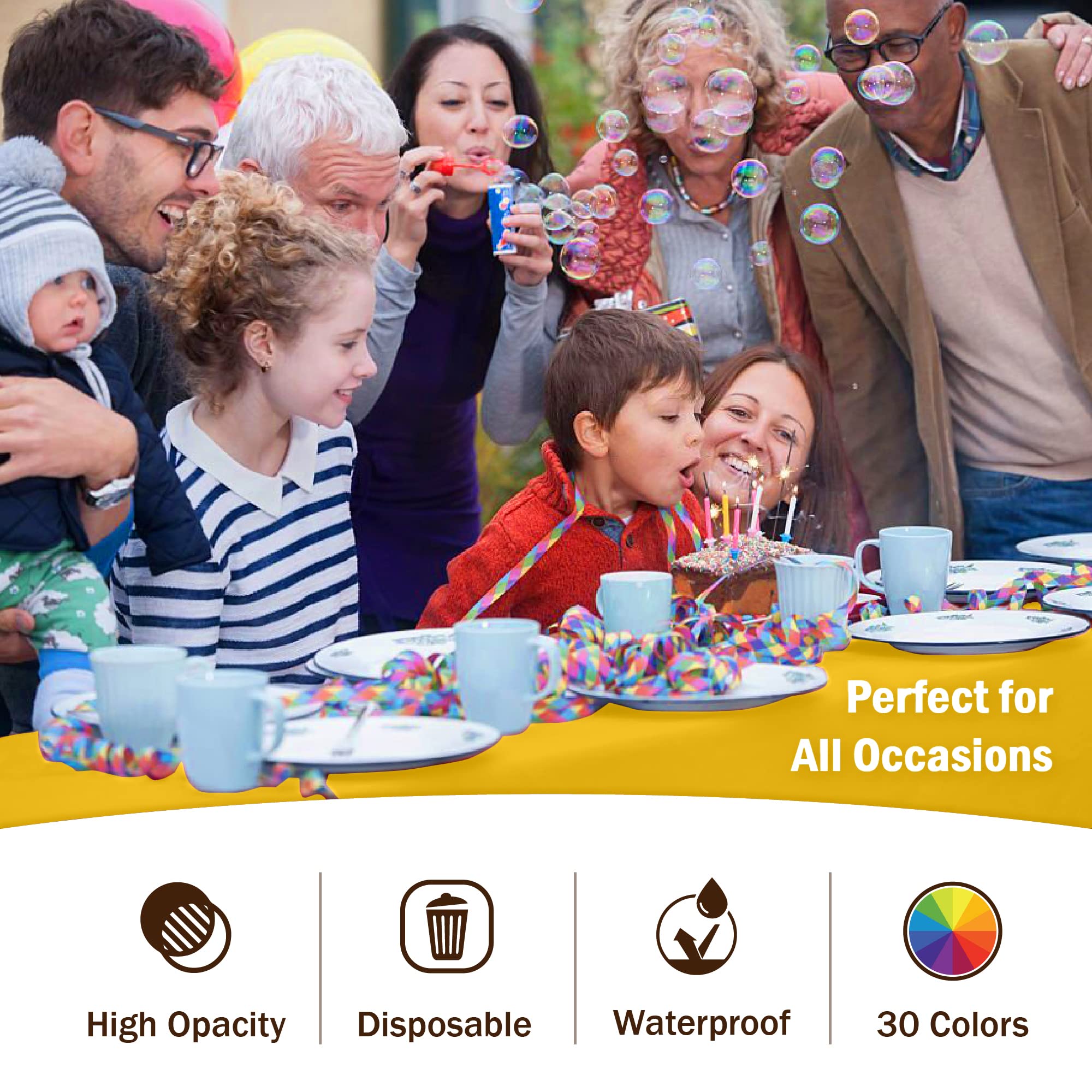 Premium Yellow Plastic Table Cover