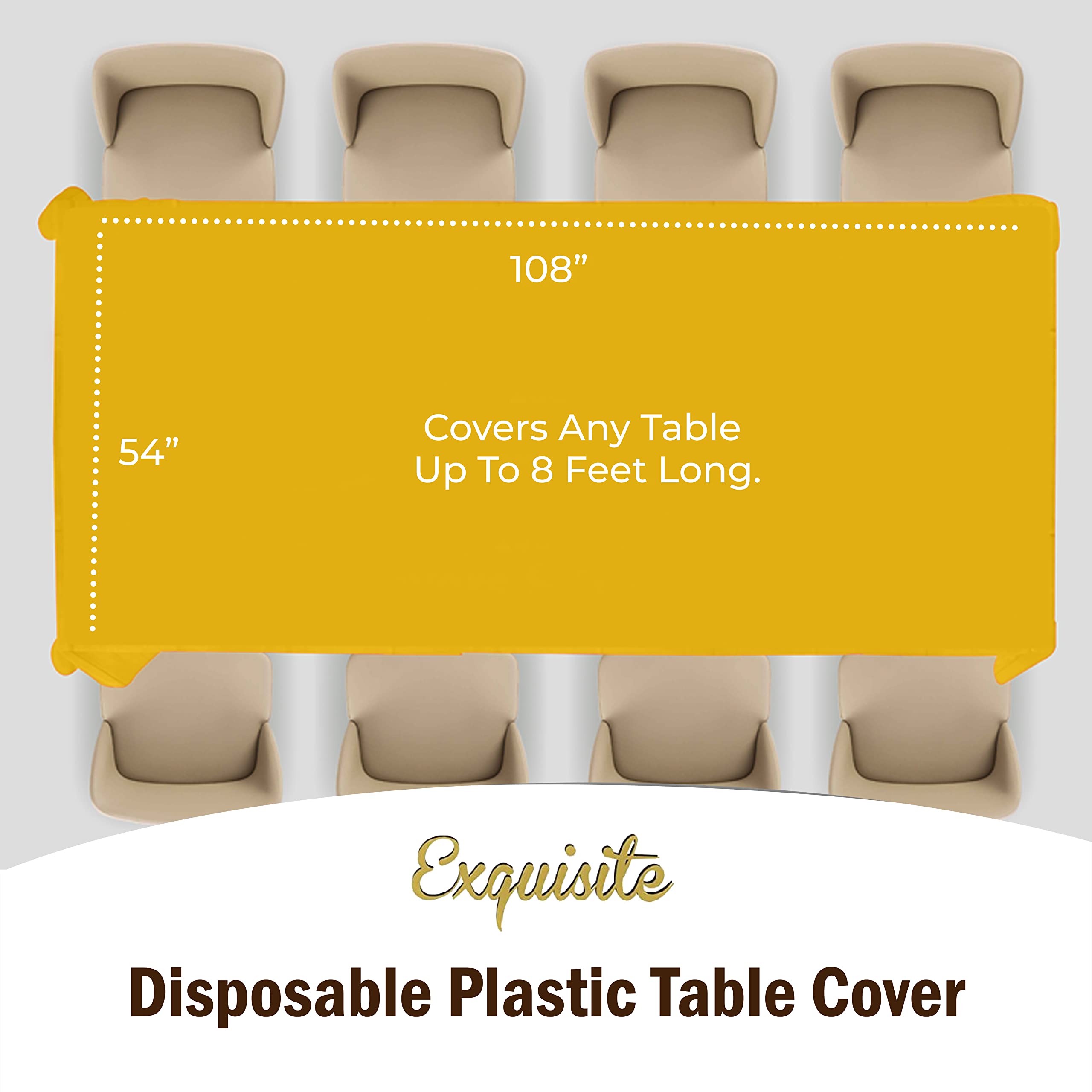 Premium Yellow Plastic Table Cover