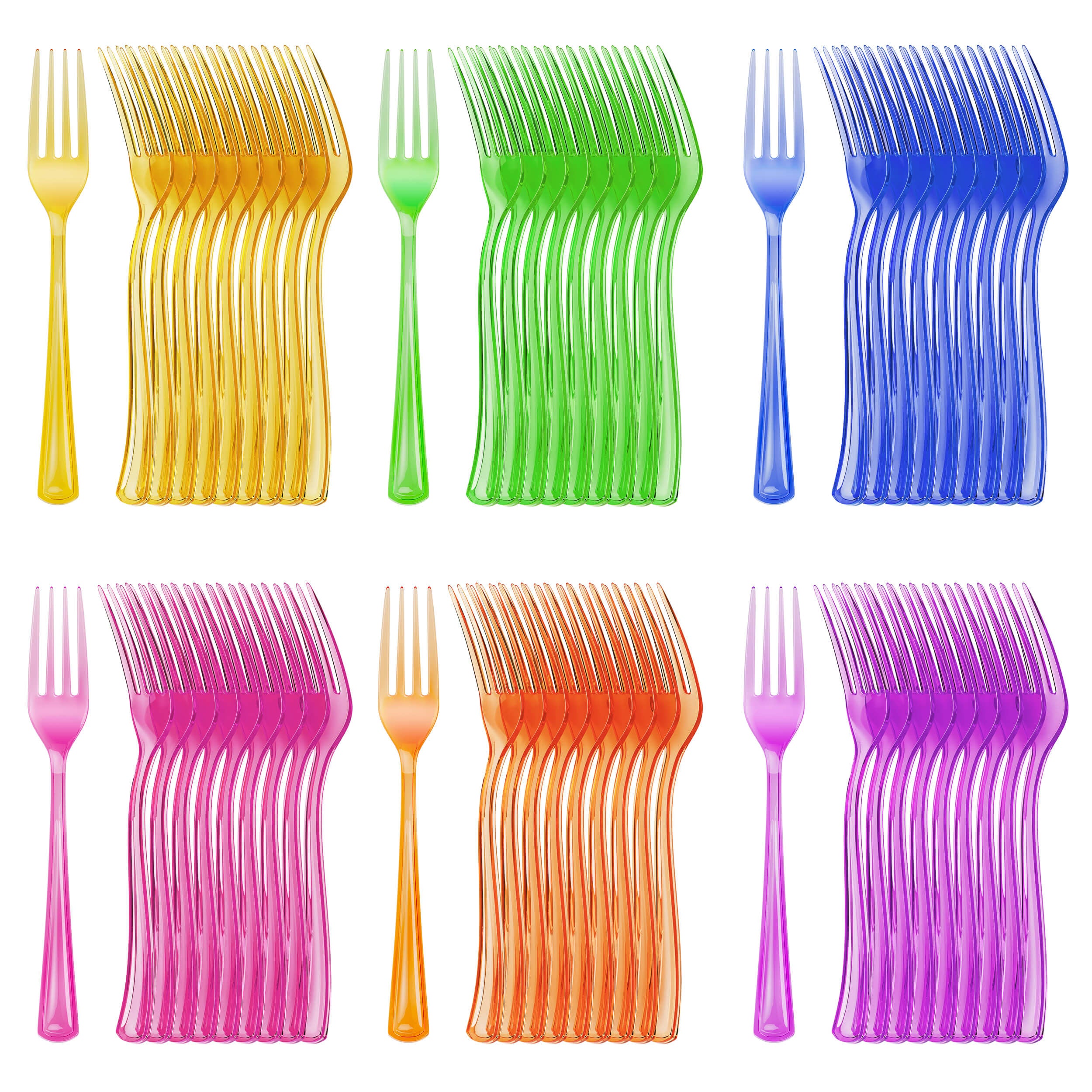 Heavy Duty Neon Plastic Forks 50 Ct.