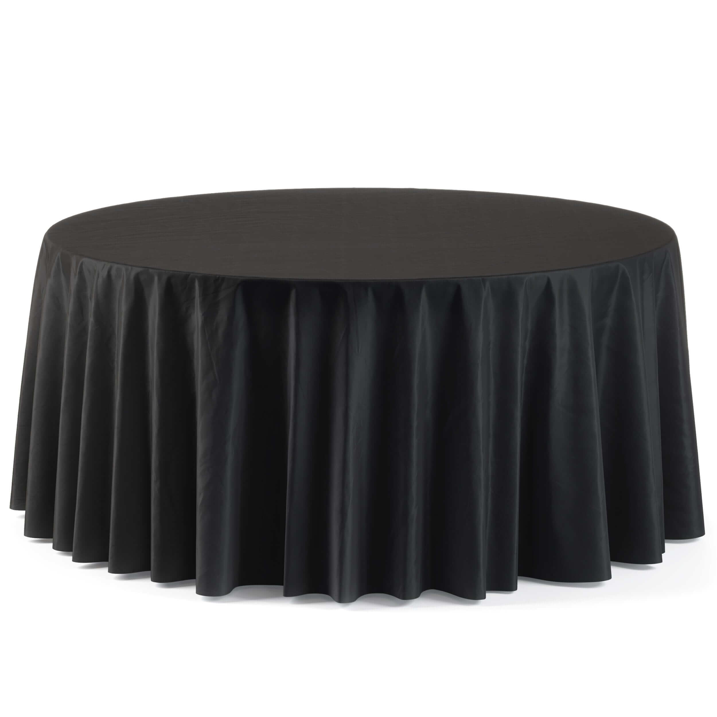 *Premium* Round Burgundy plastic table cover