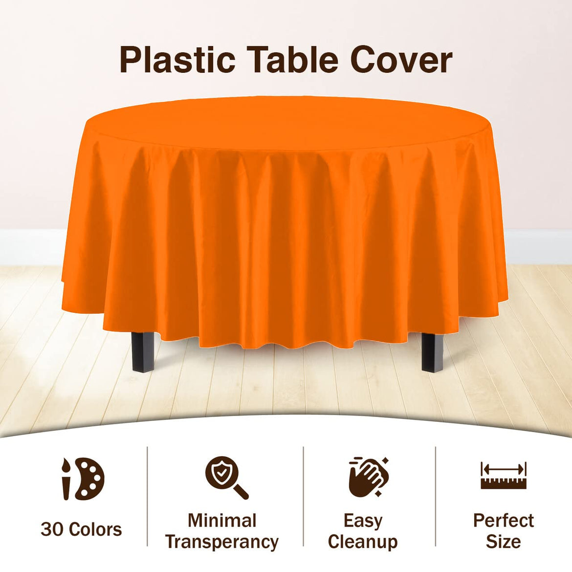 54 In. X 100 Ft. Aqua Blue Cut To Size Table Cover