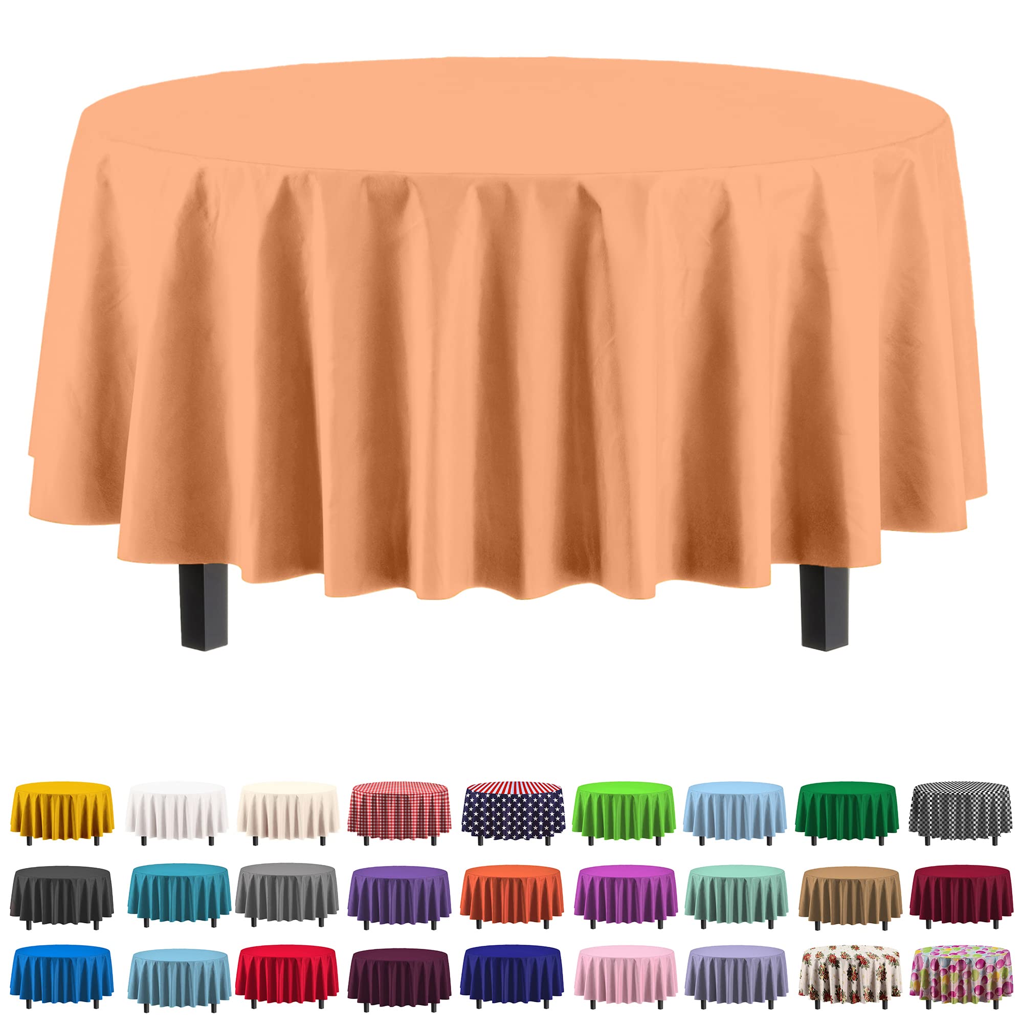 Peach Round Tablecloth