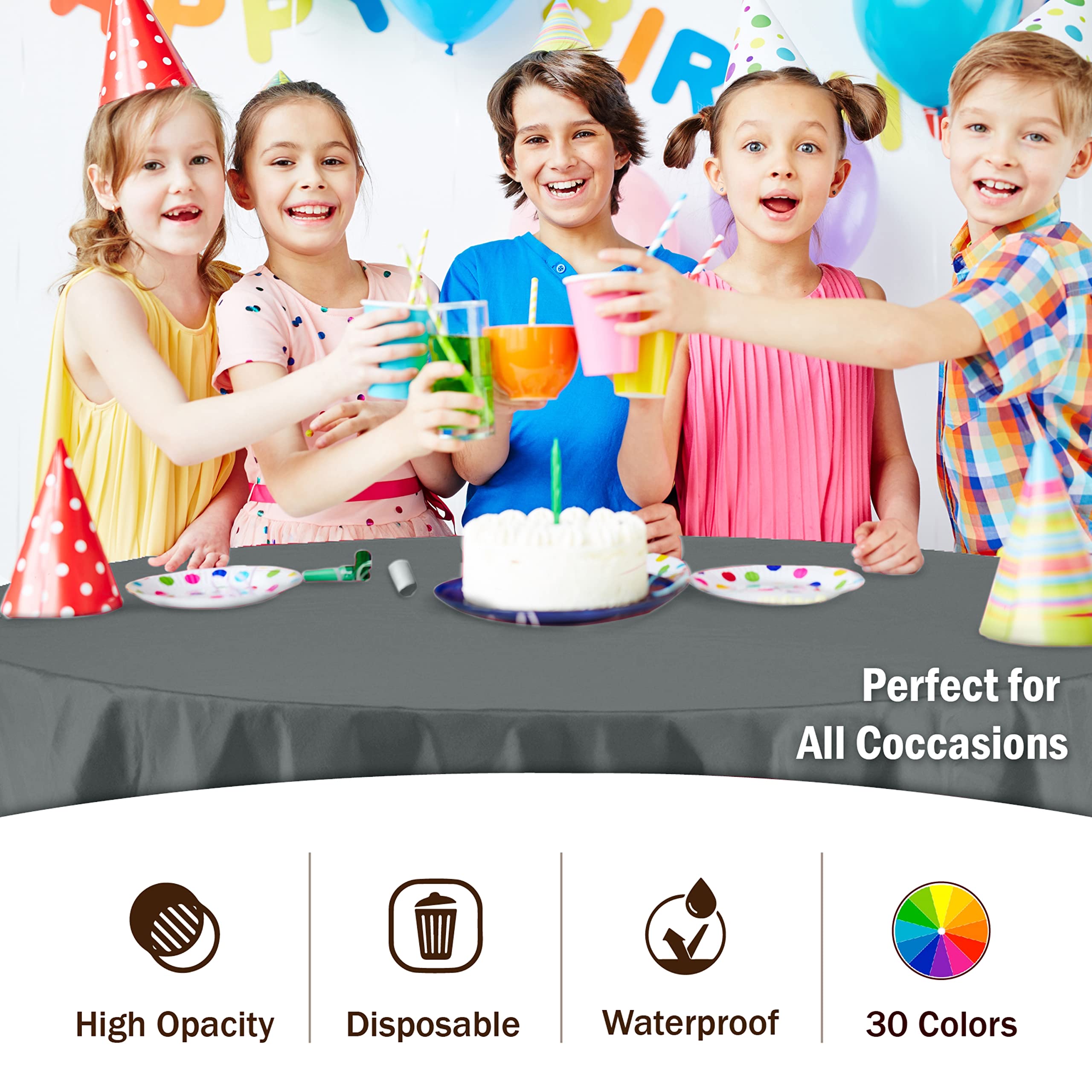 Silver Round Tablecloths