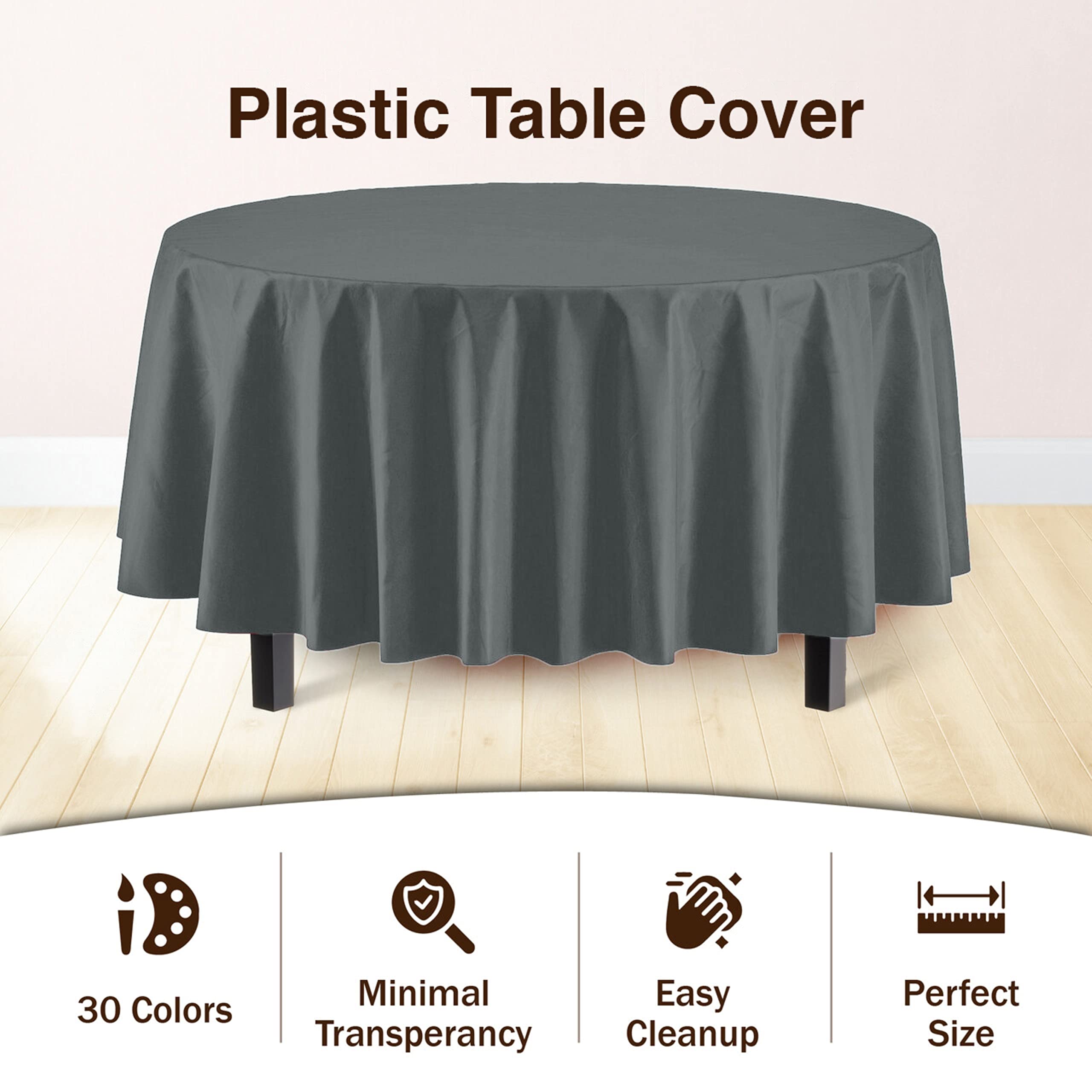 Silver Round Tablecloths