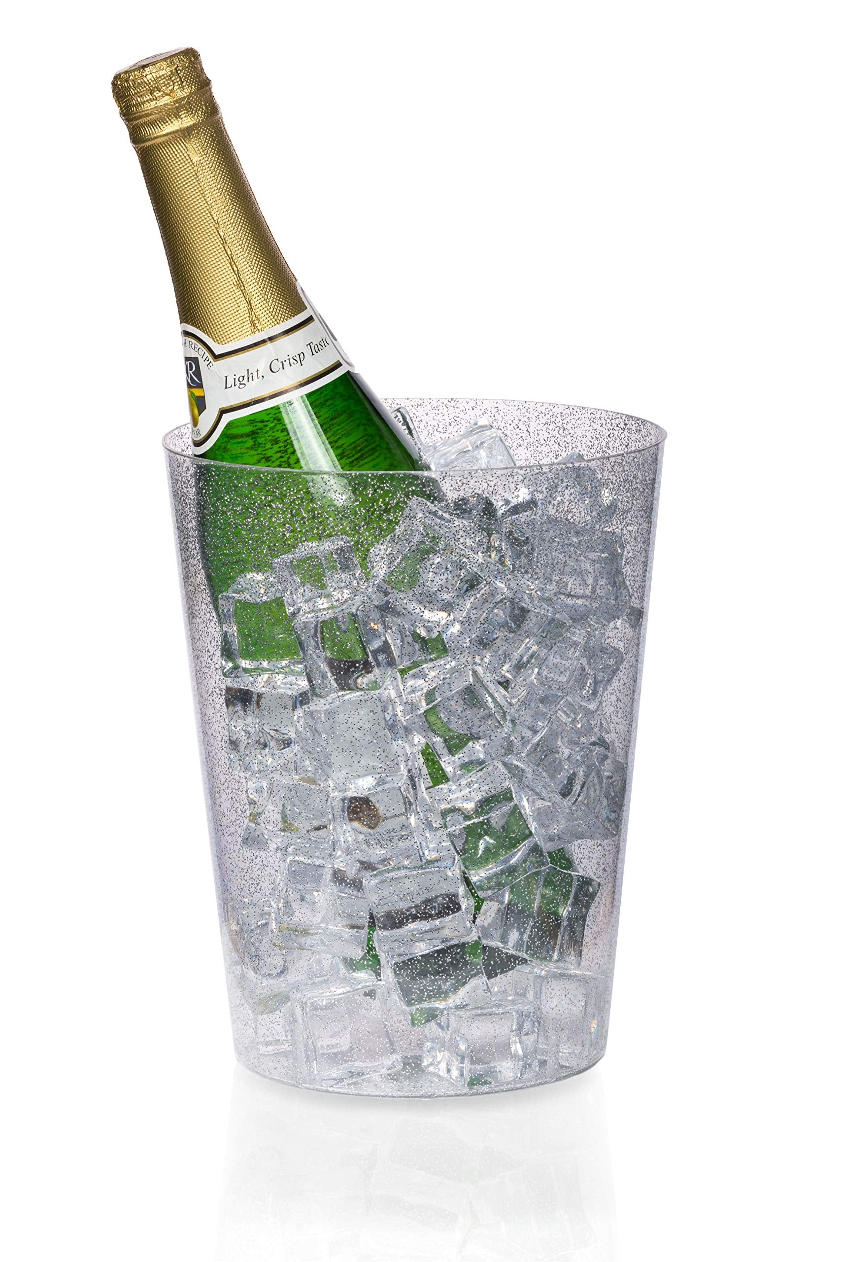 Silver Glitter Ice Bucket For Parties