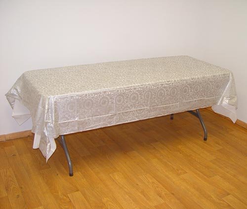 Silver Lace Tablecloth