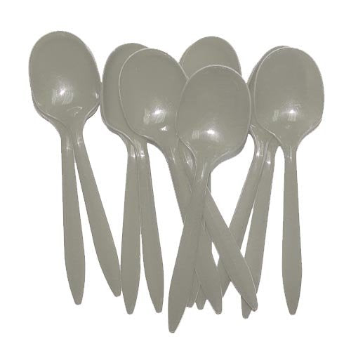 Silver Plastic Spoons | Plastic Silver Spoons for Sale