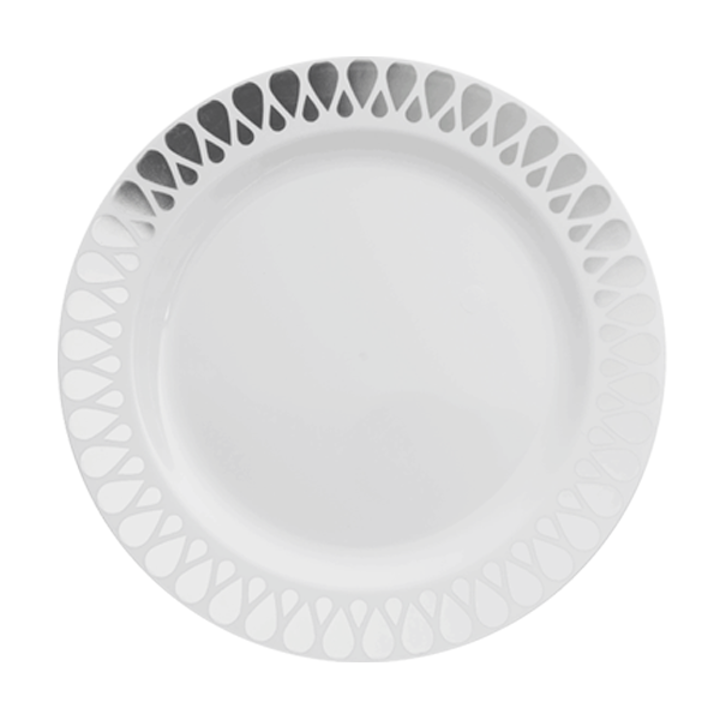 9 Silver Droplet Design Plates (10)