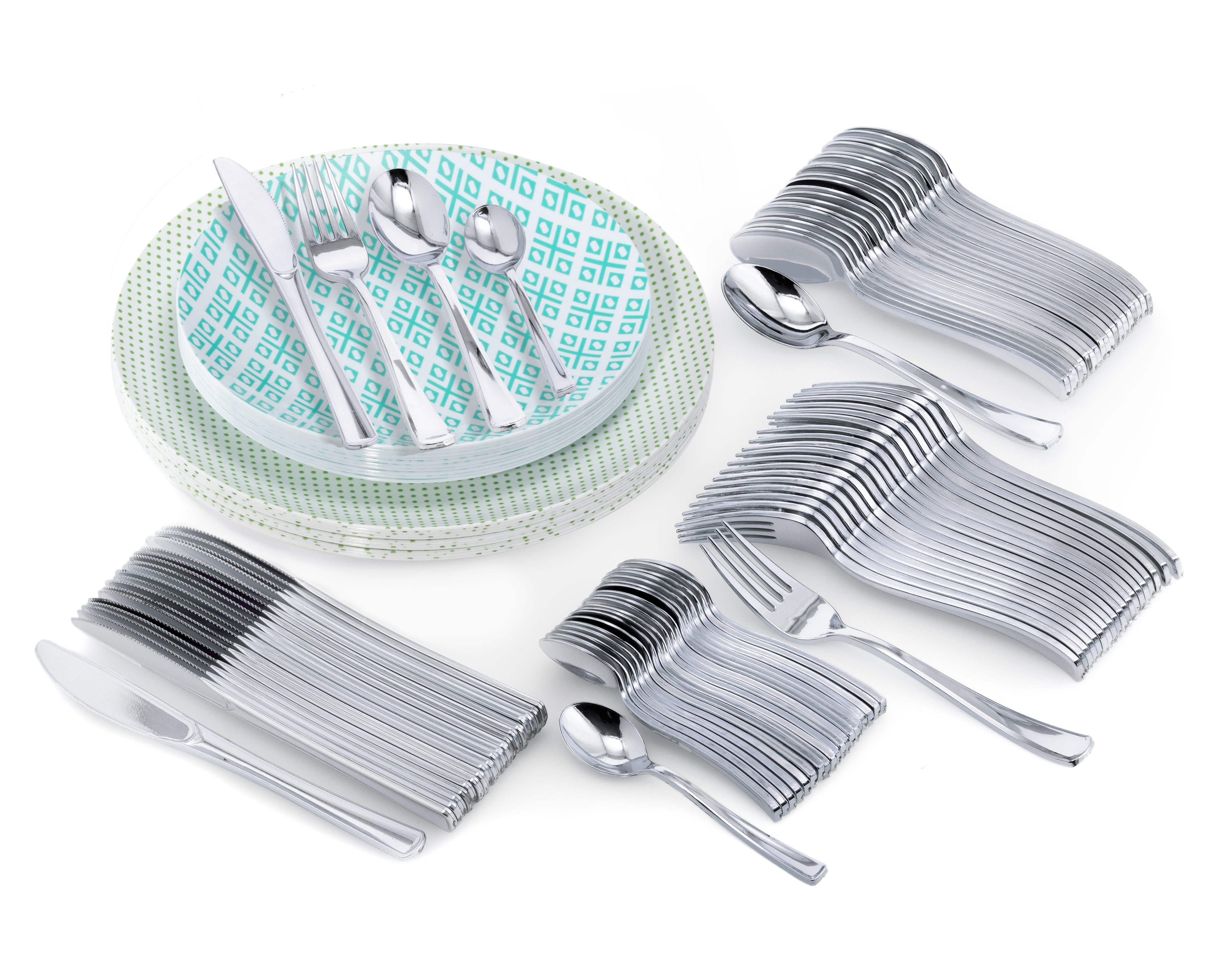 Bulk 140 Pieces - Setting for 20 - Aztec Dinnerware Combo Pack