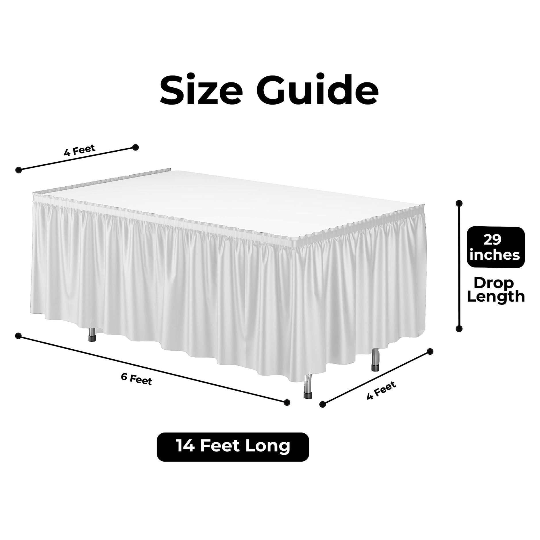 Premium Plastic Table Skirts | Factory Direct Party