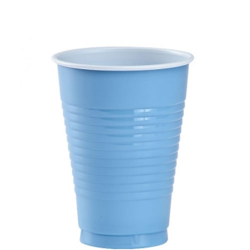 Sky Blue Plastic Cups - 20 Ct.