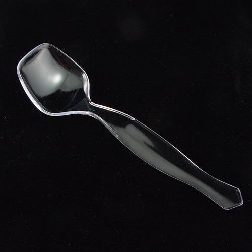 4 Ct. Plastic Clear Serving Spoons For Parties